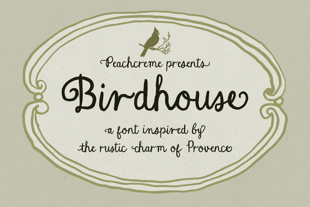 Birdhouse // Handwritten font – www.peachcreme.com