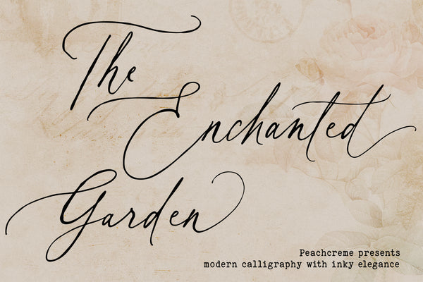 The Enchanted Garden // Calligraphy – www.peachcreme.com