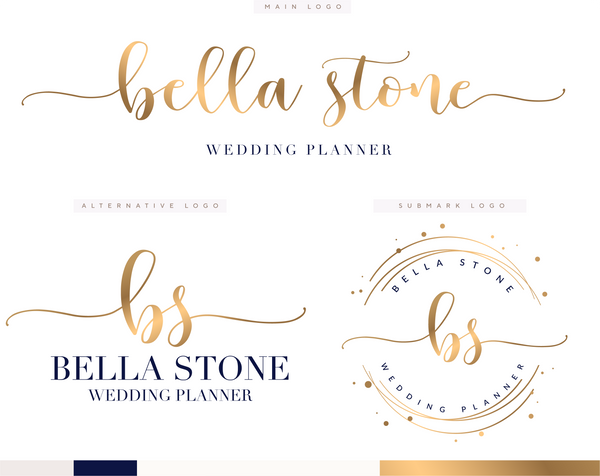 Navy Gold Branding Kit - Bella Stone Kit | Peach Creme – www.peachcreme.com