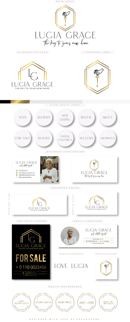 Real Estate Branding Kits – www.peachcreme.com