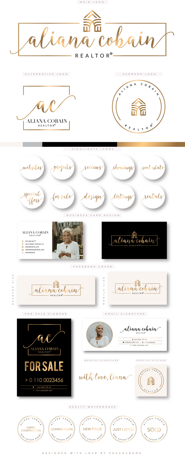 Real Estate Branding Kits – www.peachcreme.com