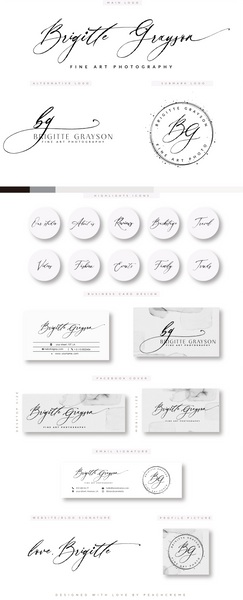Fine Art Logo Branding Kit, Calligraphy Logo Design, Photography Logo ...