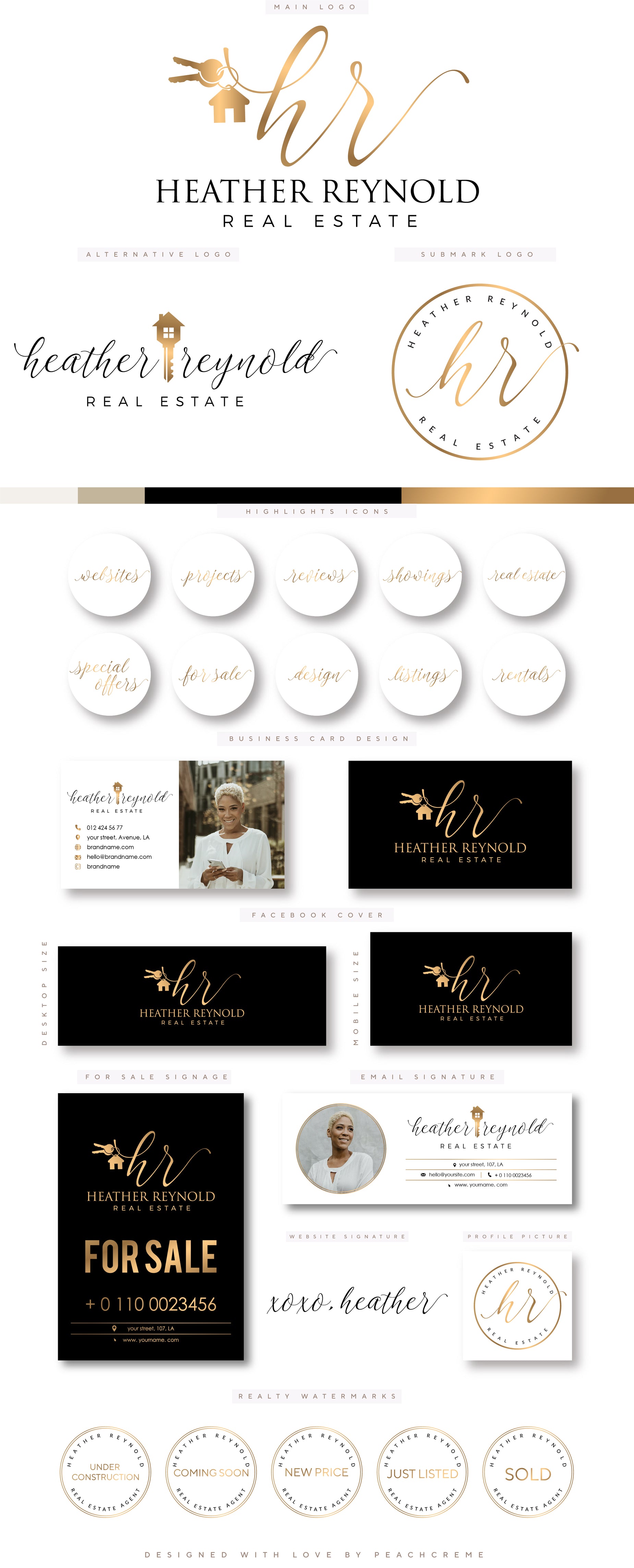 Real Estate Branding Kits – www.peachcreme.com
