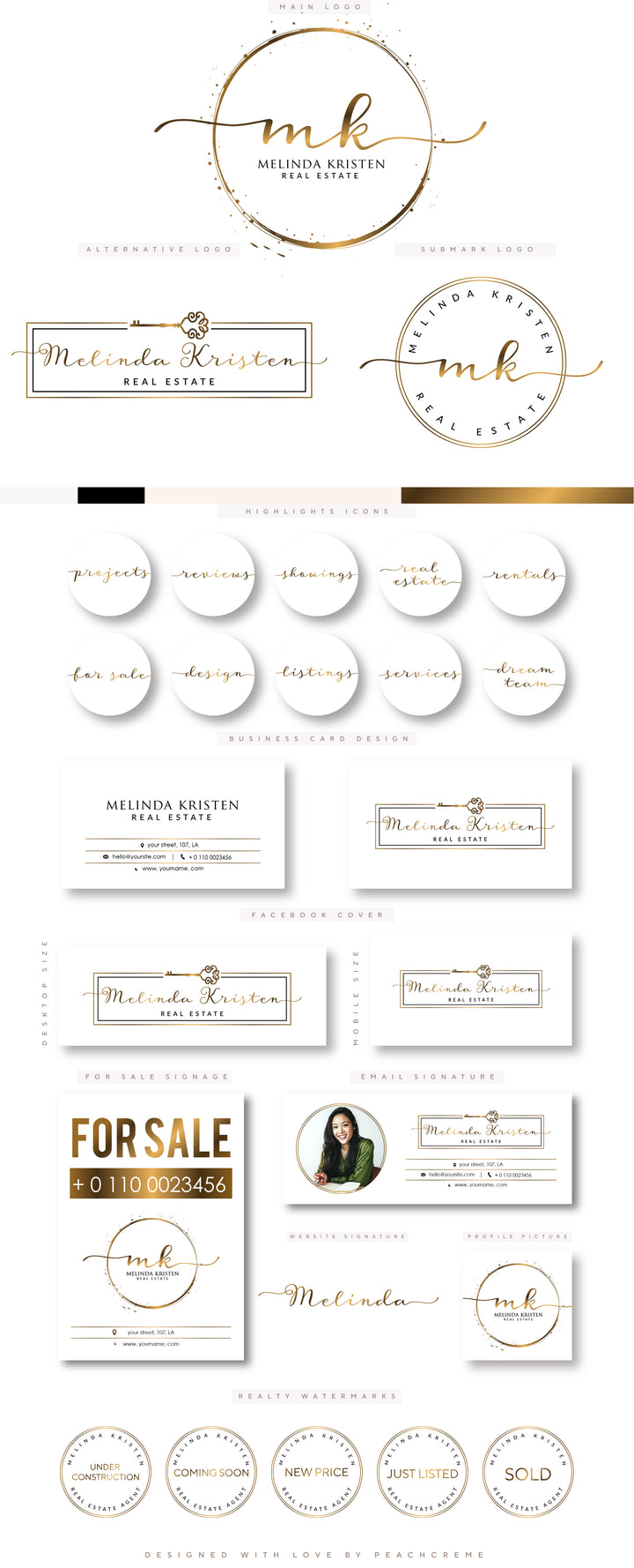 Real Estate Branding Kits – www.peachcreme.com