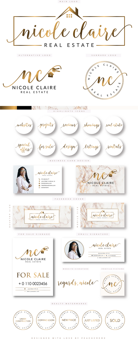 Real Estate Branding Kits – www.peachcreme.com