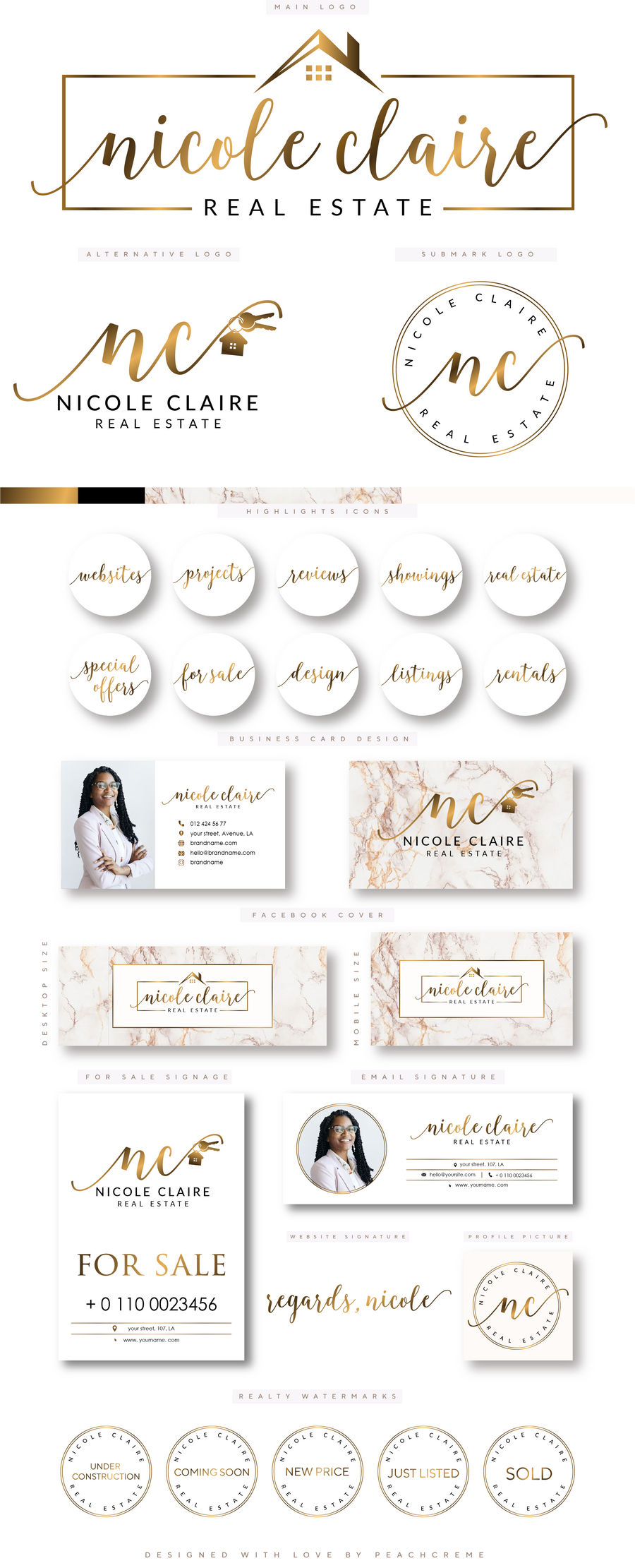 Real Estate Branding Kits – www.peachcreme.com