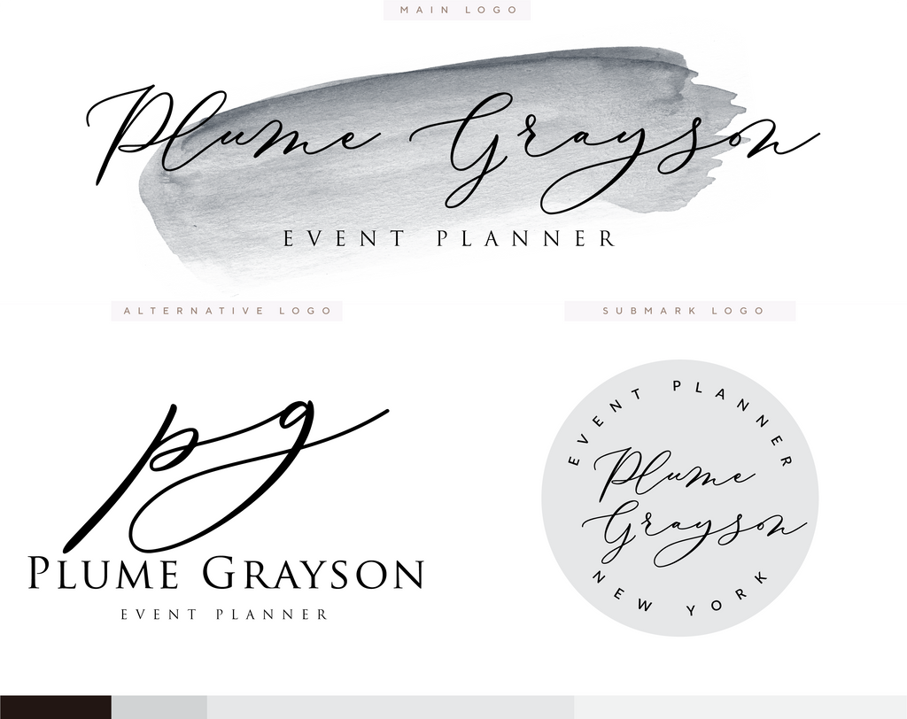 Watercolor Logo, Fine Art Logo Branding Kit, Photography Logo, Premade ...