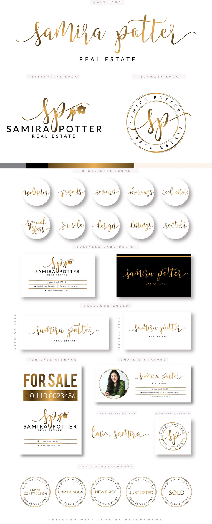 Real Estate Branding Kits – www.peachcreme.com